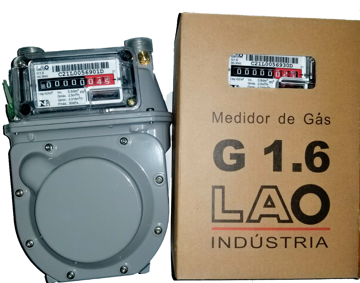 Medidor De Gás Glp 1.6 Lao Residencial 50 Kpa – Só Peças Consertos e ...
